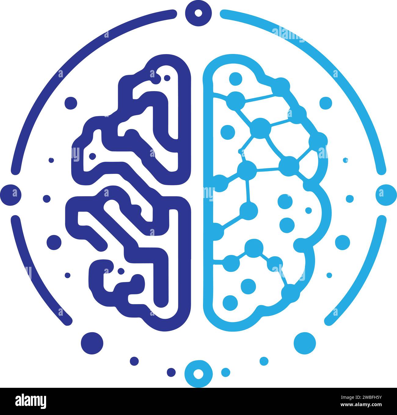 Embrace intelligence and innovation with our Digital Brain AI Logo ...