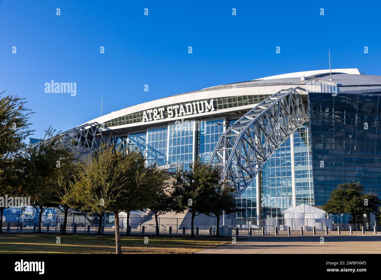 Arlington, TX - December 28, 2023: AT&T Stadium, completed in 2009, is ...
