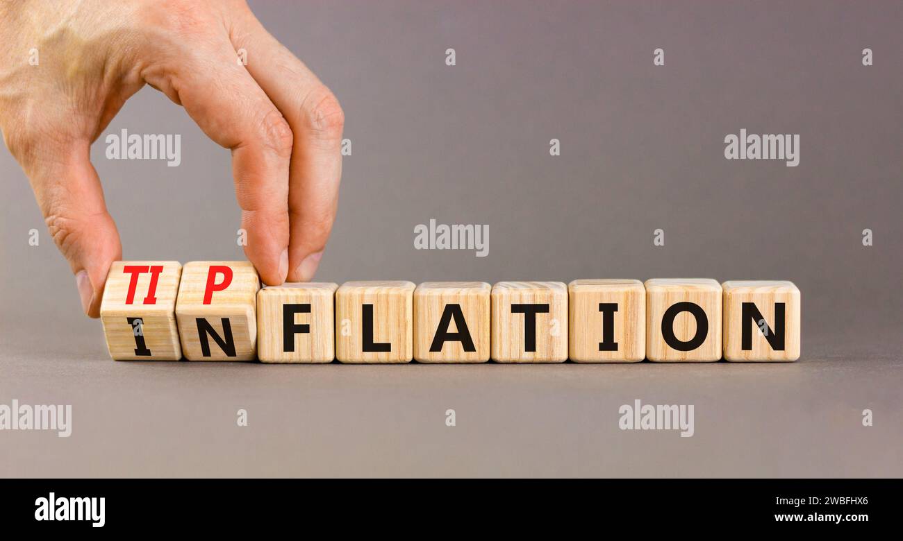 Inflation or tipflation symbol. Concept words Inflation Tipflation on ...
