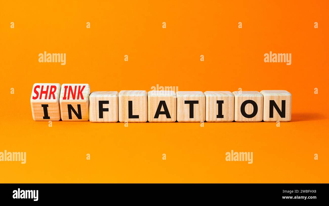 Inflation or shrinkflation symbol. Concept words Inflation ...