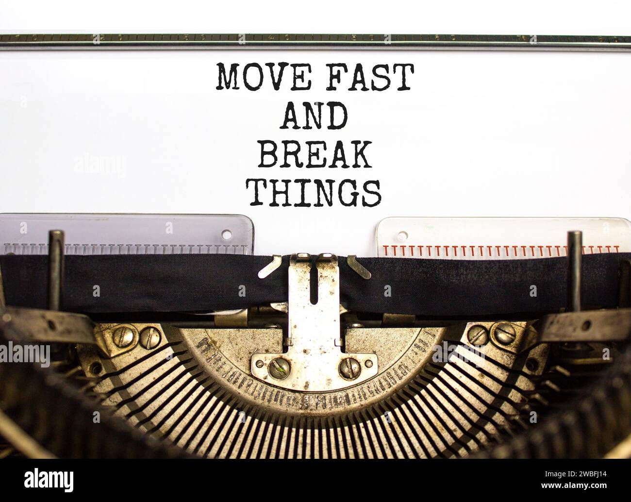 Move fast and break things symbol. Concept words Move fast and break ...