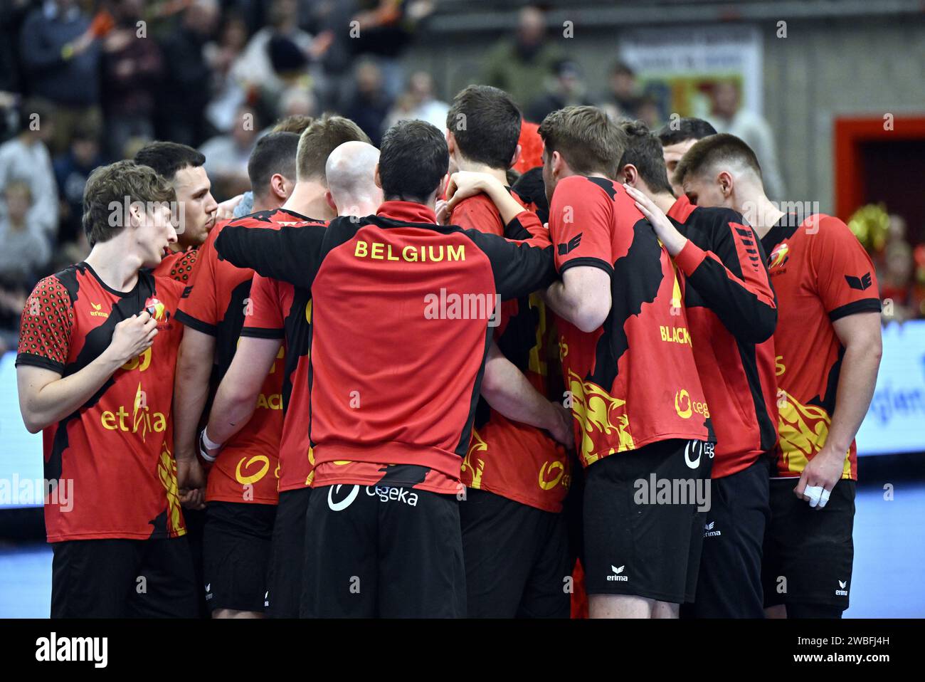 Hasselt, Belgium. 10th Jan, 2024. Belgium's players pictured during a ...