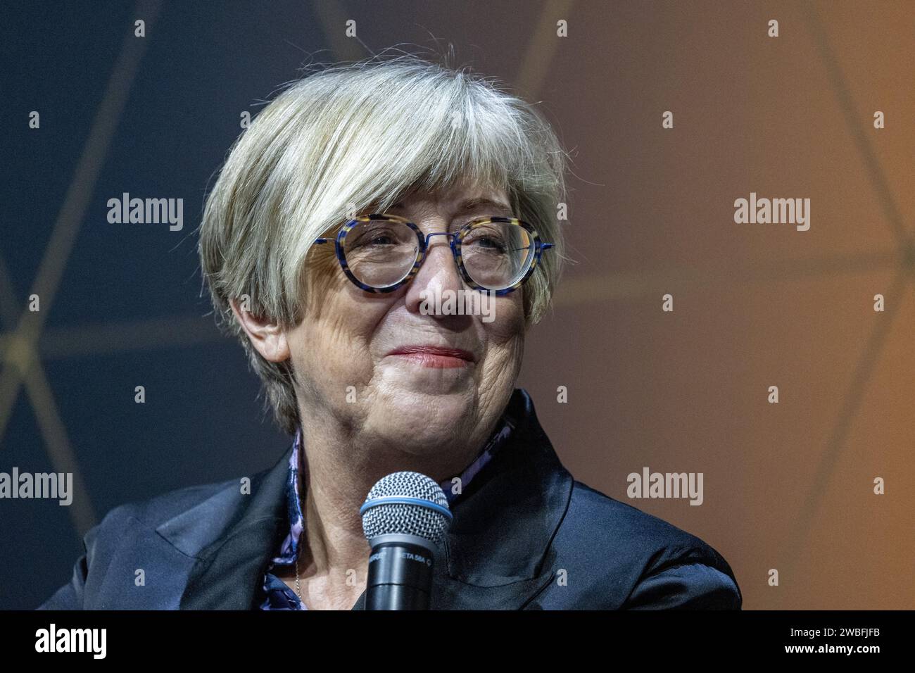 Brussels, Belgium. 10th Jan, 2024. Euroclear's Lieve Mostrey pictured ...