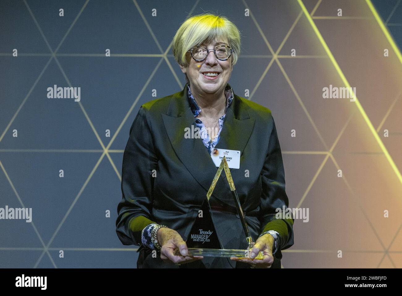 Brussels, Belgium. 10th Jan, 2024. Euroclear's Lieve Mostrey pictured ...