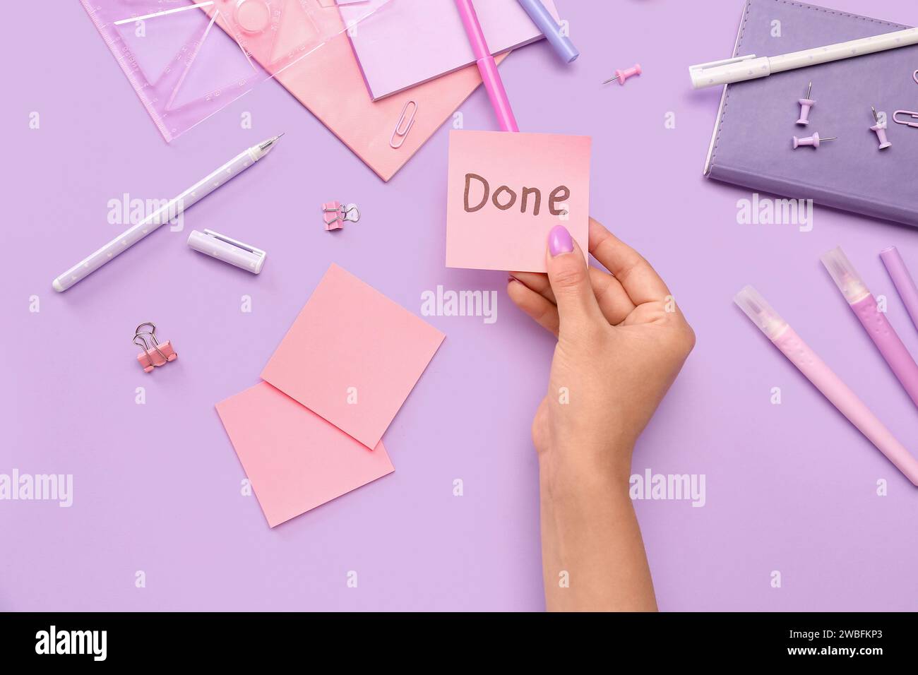 Hand holding sticky note written note hi-res stock photography and ...