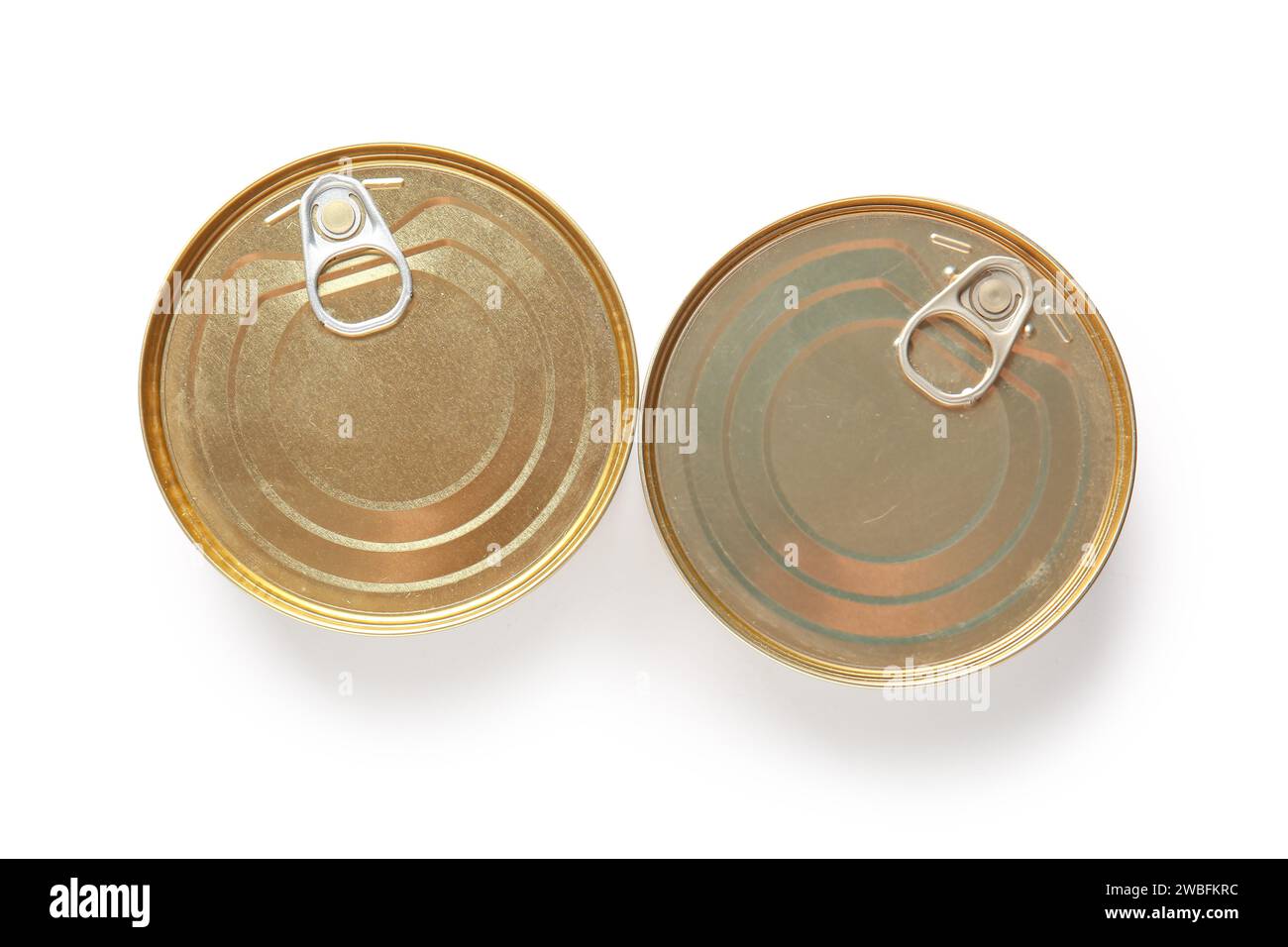 Canned fish on white background Stock Photo - Alamy