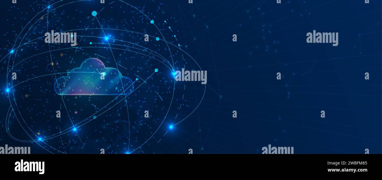 Modern cloud technology. Integrated digital web concept background ...