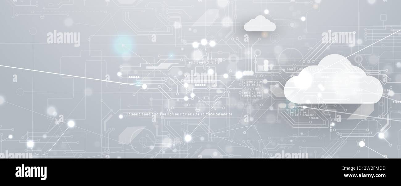 Modern cloud technology. Integrated digital web concept background ...