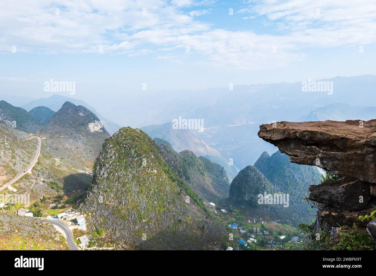 Ha Giang landscape in Northern Vietnam. Popular Ha Giang Loop tour ...