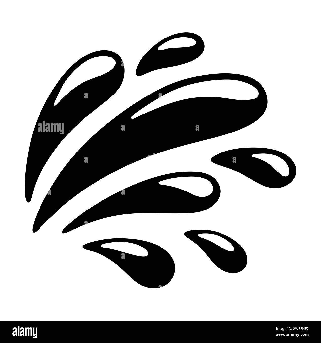 Water flowing in fountain texture Black and White Stock Photos & Images ...