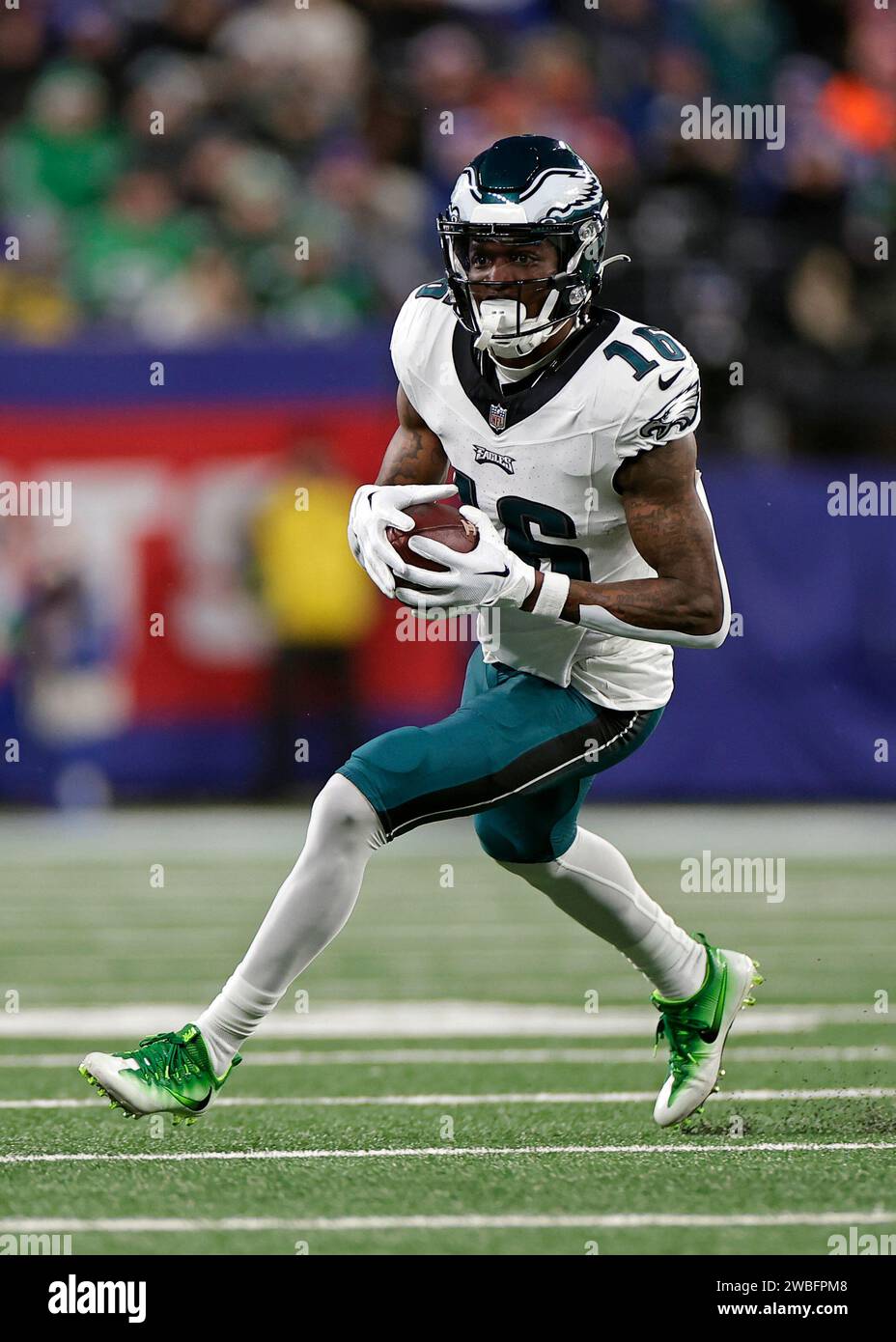 Philadelphia Eagles wide receiver Quez Watkins (16) runs with the ball ...