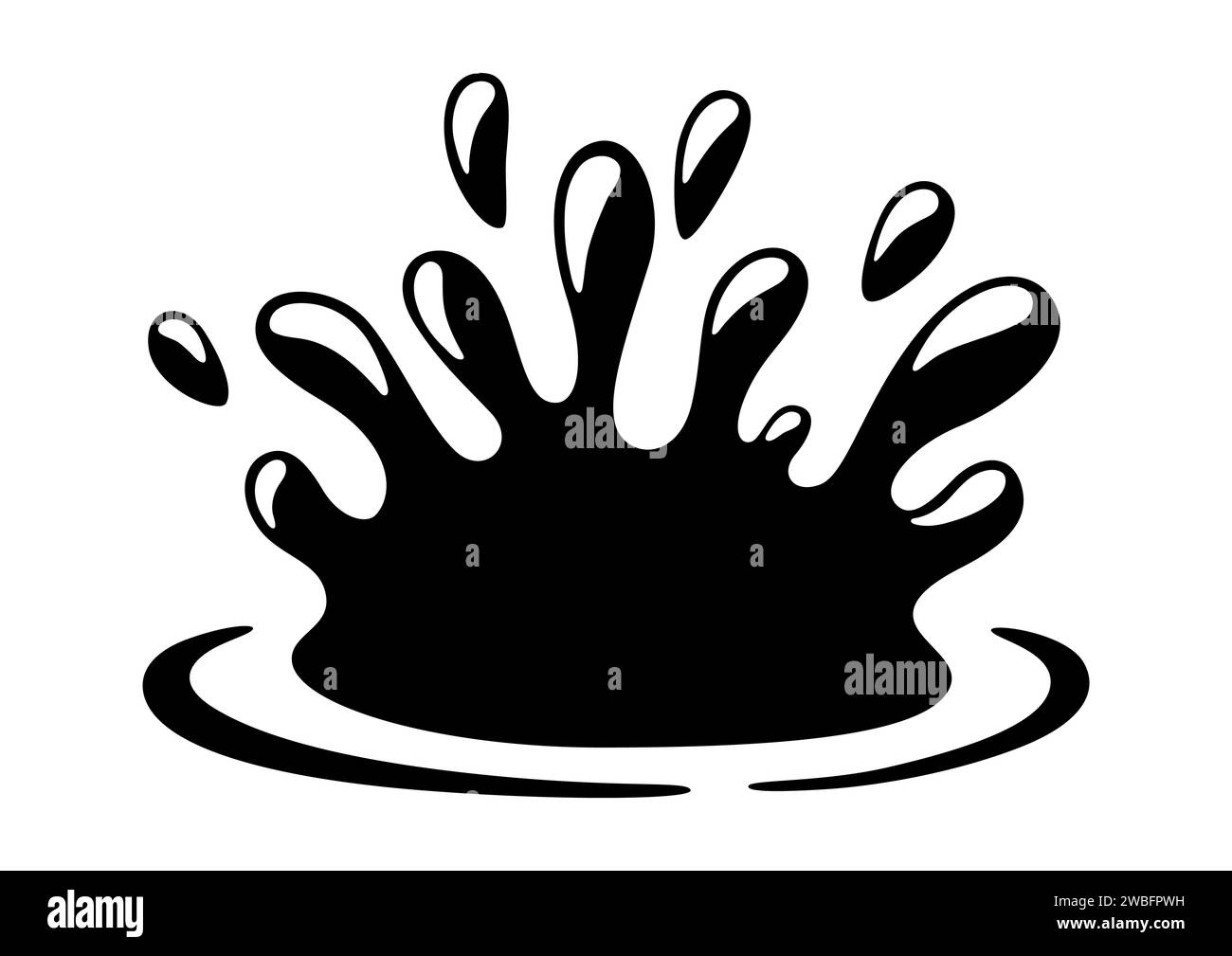 Water flowing in fountain texture Black and White Stock Photos & Images ...