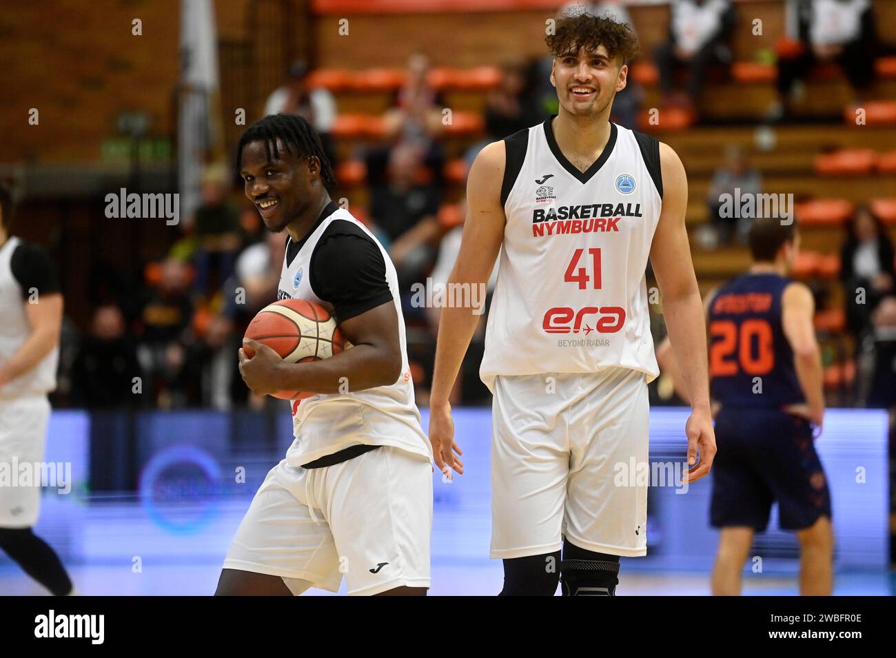 Nymburk, Czech Republic. 10th Jan, 2024. L-R Jitaurious Gordon and ...