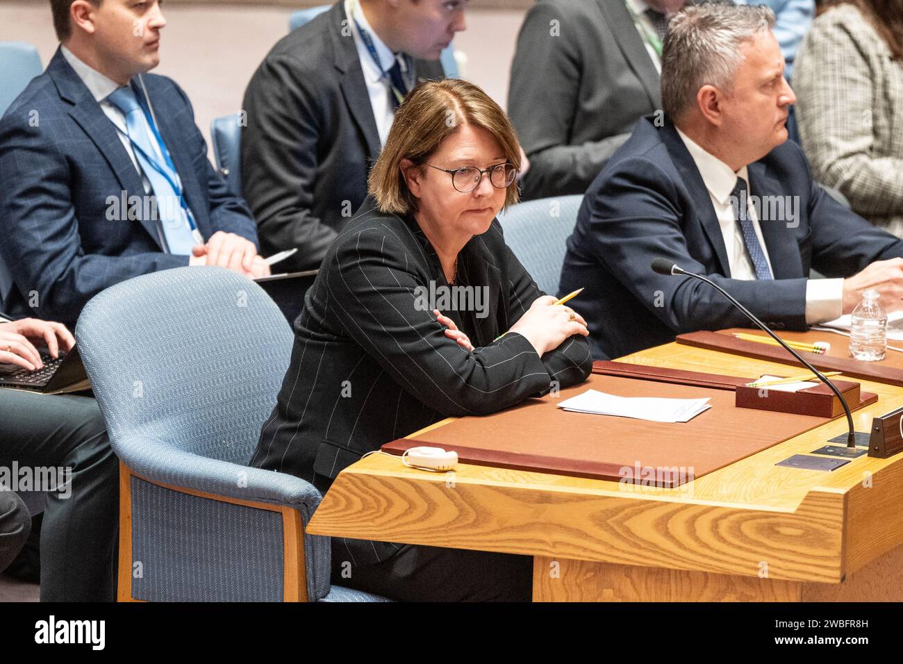 Ambassador Antje Leendertse of Germany attends Security Council meeting ...