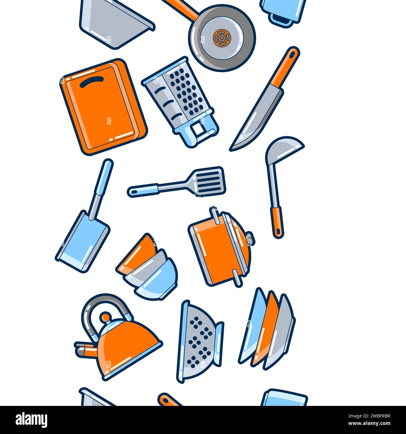 Pattern with kitchen utensils. Cooking tools for restaurant Stock ...