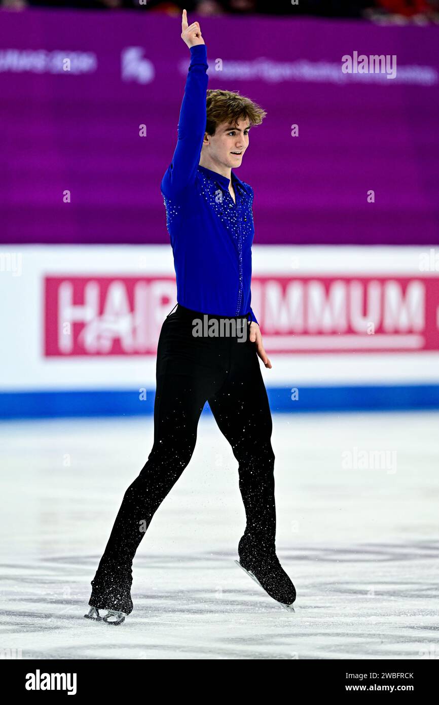 Edward APPLEBY (GBR), during Men Short Program, at the ISU European Figure Skating Championships ...