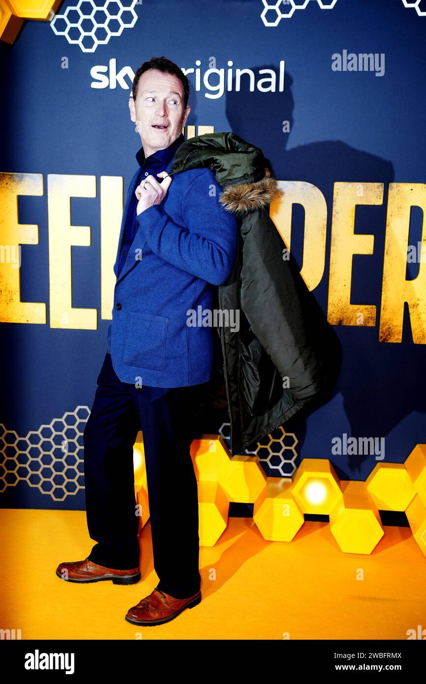 Nick Moran attends the UK premiere of The Beekeeper at Vue Leicester ...