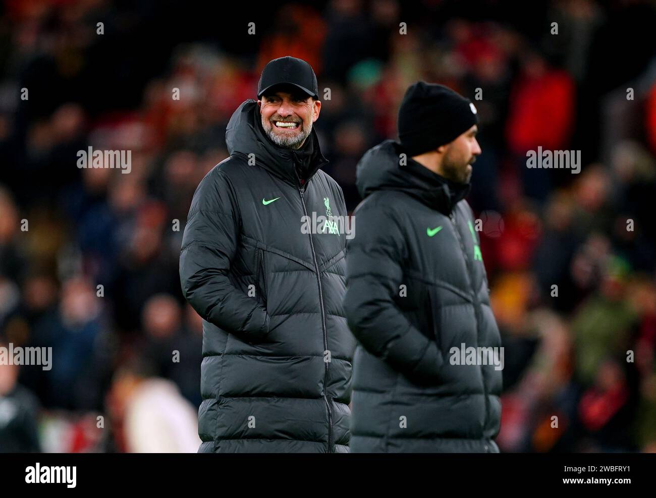 Liverpool manager Jurgen Klopp (left) ahead of the Carabao Cup semi ...