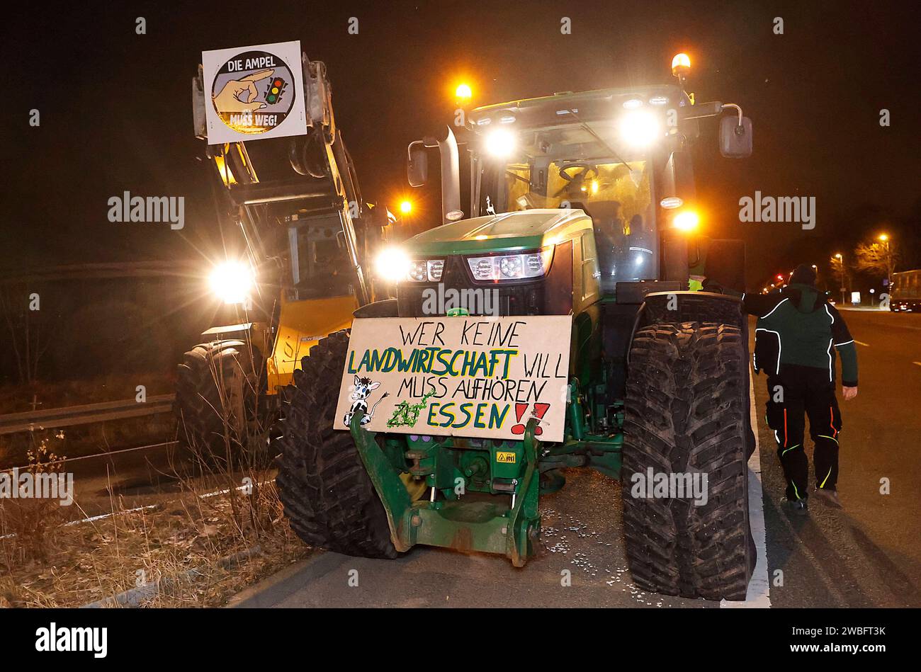 Bauernprotest 08.01.2024, Chemnitz, Politik, Bauernprotest Am 08.01. ...