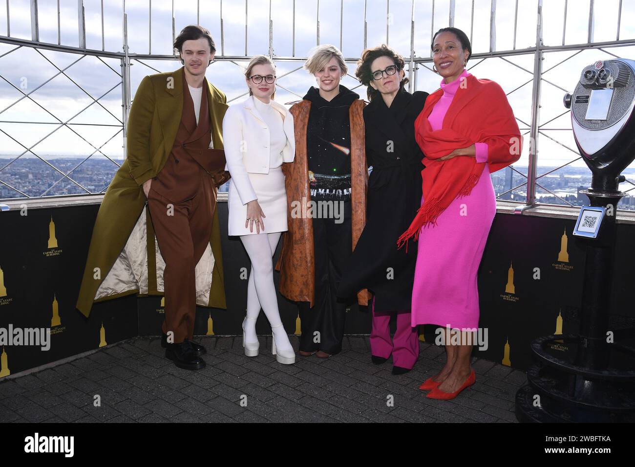 New York, USA. 10th Jan, 2024. (L-R) Christopher Briney, Angourie Rice ...