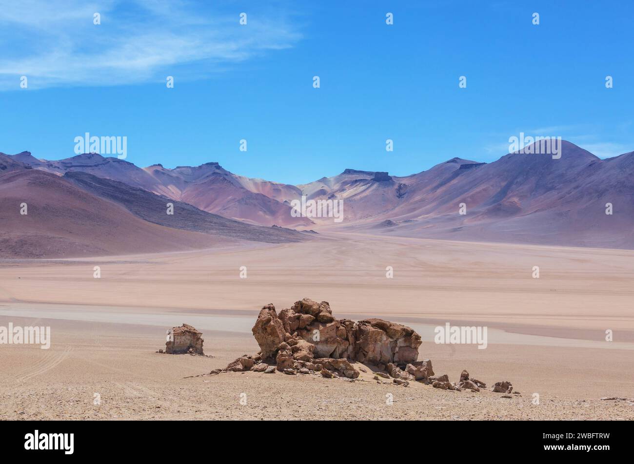 Epic Salvador Dali desert. Unusual natural landscapes in Bolivia Stock ...