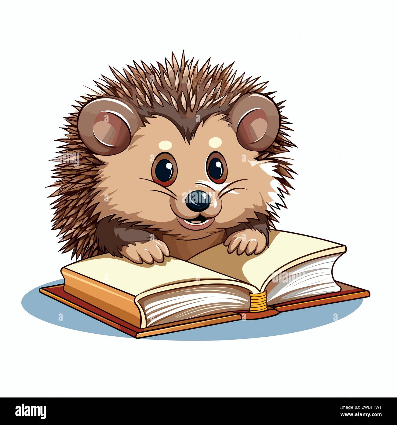 Illustration baby reading book Cut Out Stock Images & Pictures - Alamy