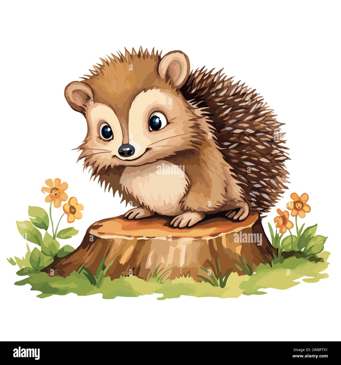 Adorable animals on a white background Stock Vector Images - Alamy