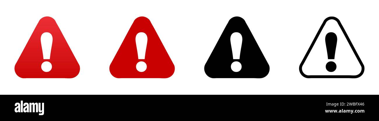 Caution danger triangle exclamation icon Stock Vector Image & Art - Alamy