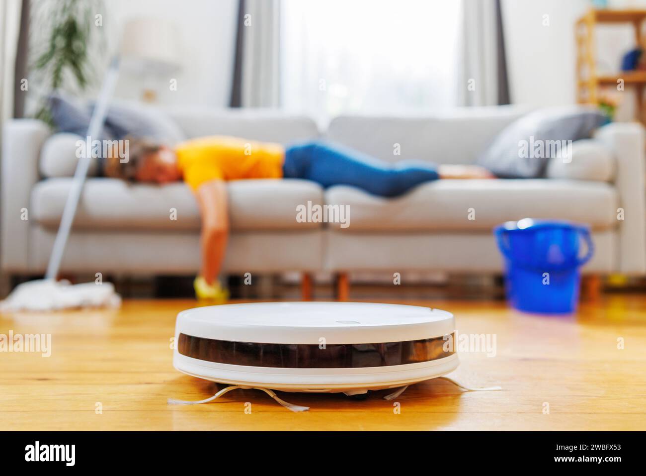 Robot vacuum cleaner and furniture hi-res stock photography and images ...