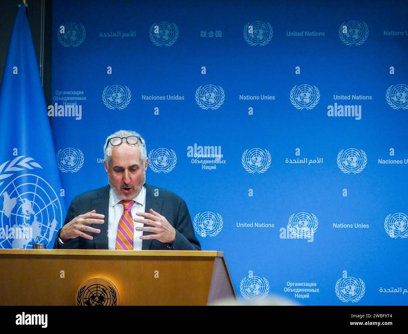 New York, New York, USA. 10th Jan, 2024. Spokesperson of the Secretary ...