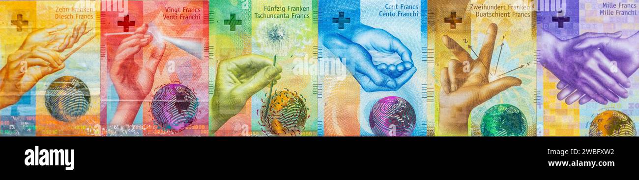 Swiss Francs, Switzerland Money, Financial Banner, All Swiss Currency ...