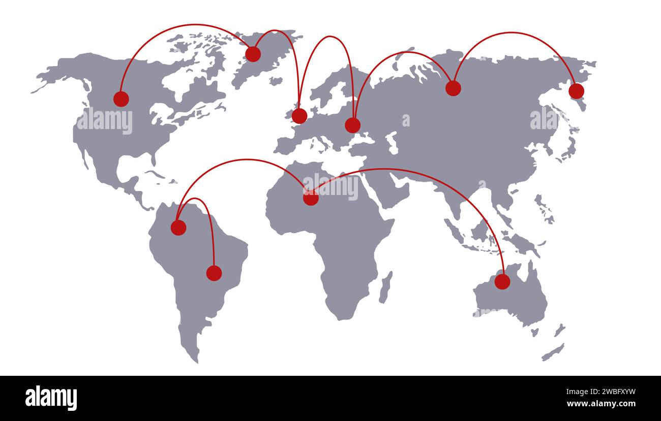 World map globe data network elements background Stock Vector Image ...