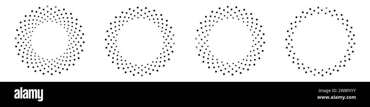 Radial dot circle frame. Halftone retro comic frame Stock Vector Image ...