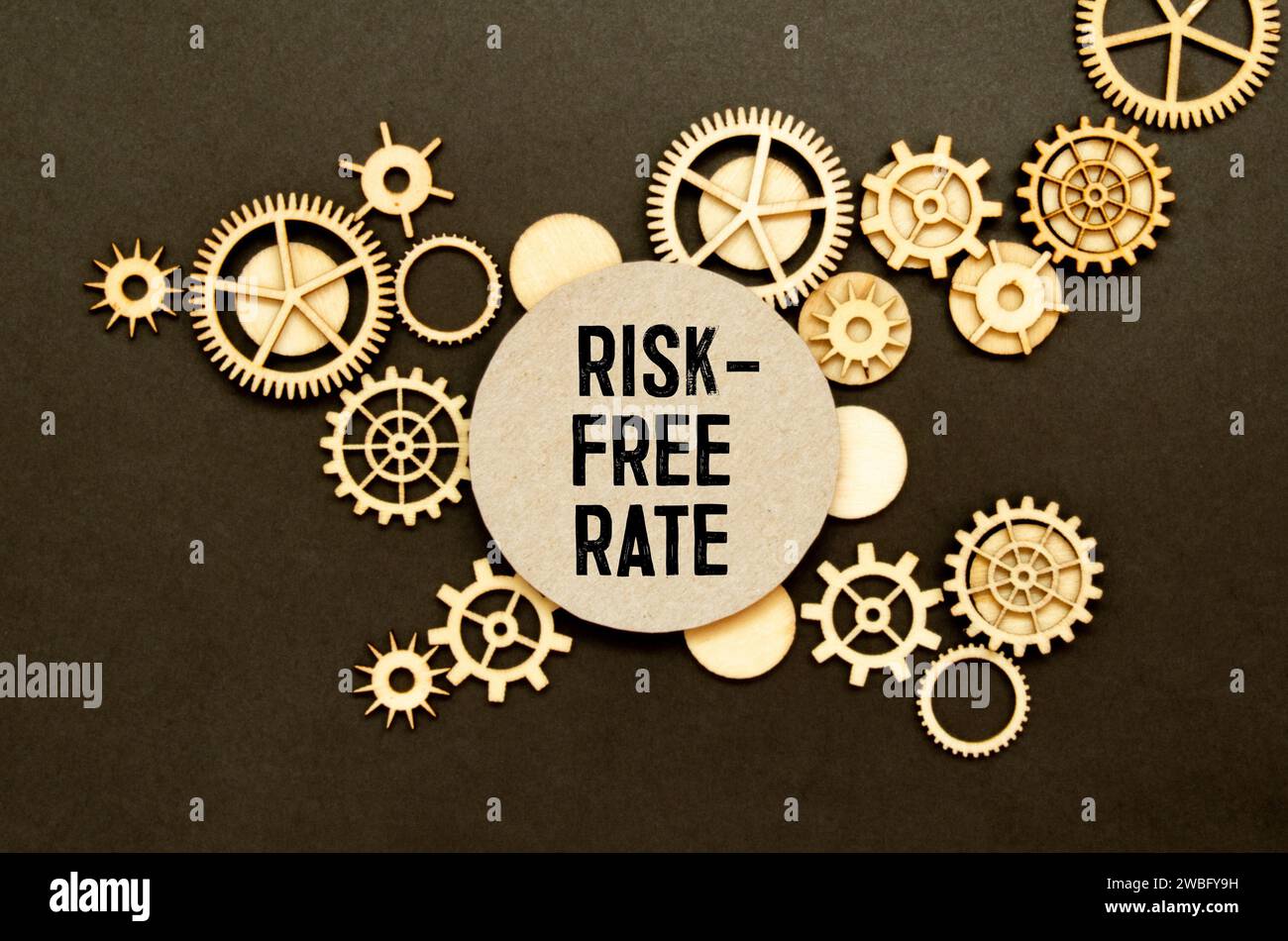risk-free rate bright green background. a lot of multi-colored ...
