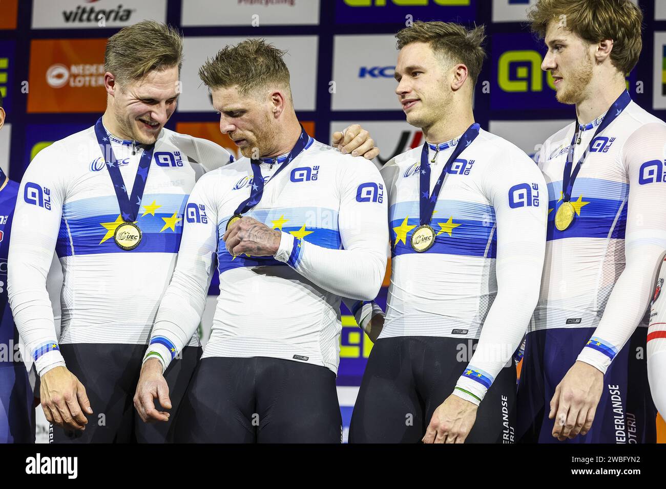 APELDOORN - 10/01/2024, The Dutch men's team Jeffrey Hoogland, Roy van ...