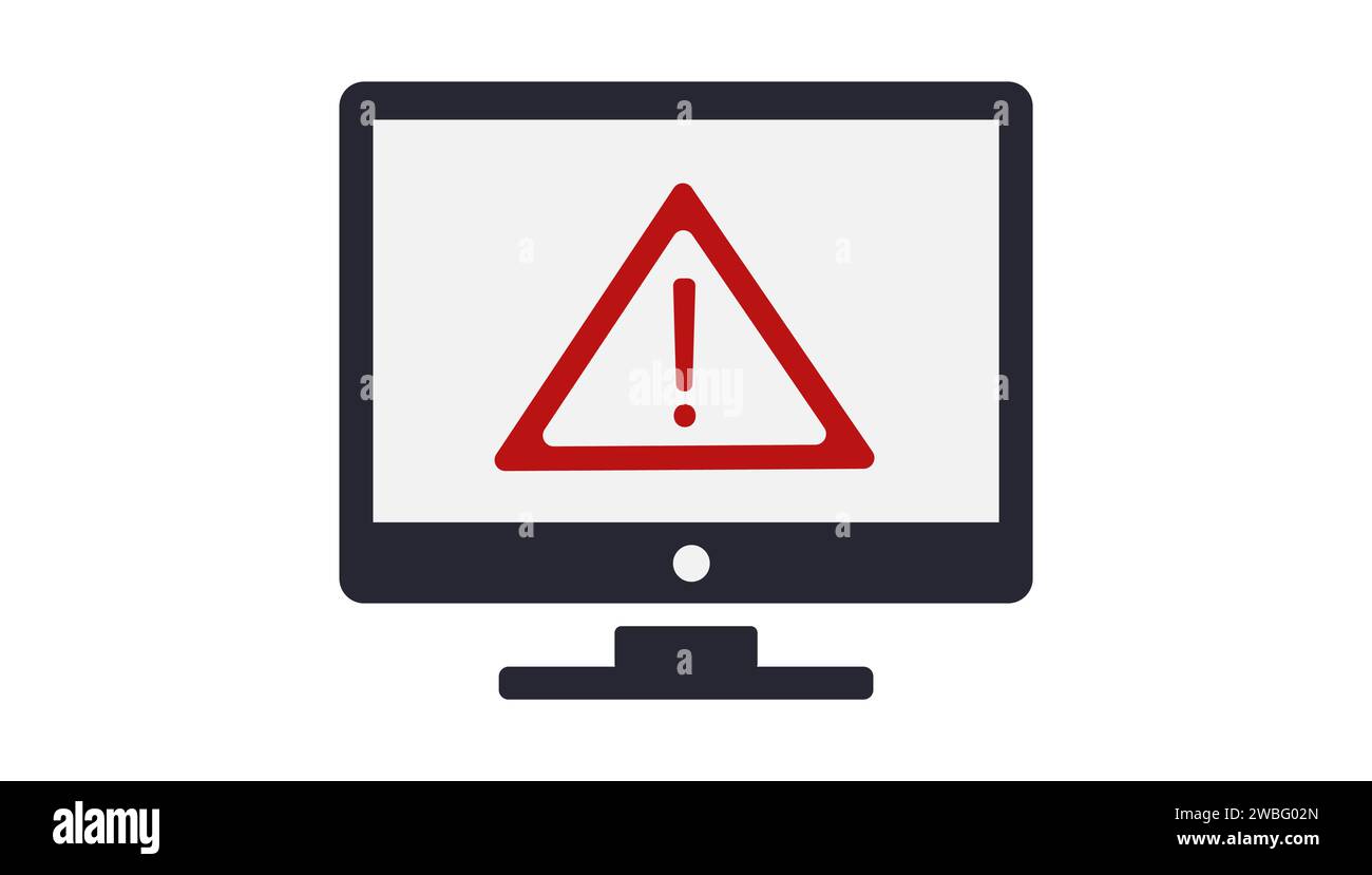 Cyber security warning icon with computer and warning sign Stock Vector ... Cyber security warning icon with computer and warning sign Stock Vector ...