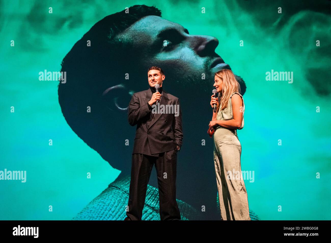 ROTTERDAM - Santiago Gimenez speaks during the premiere of a new ...