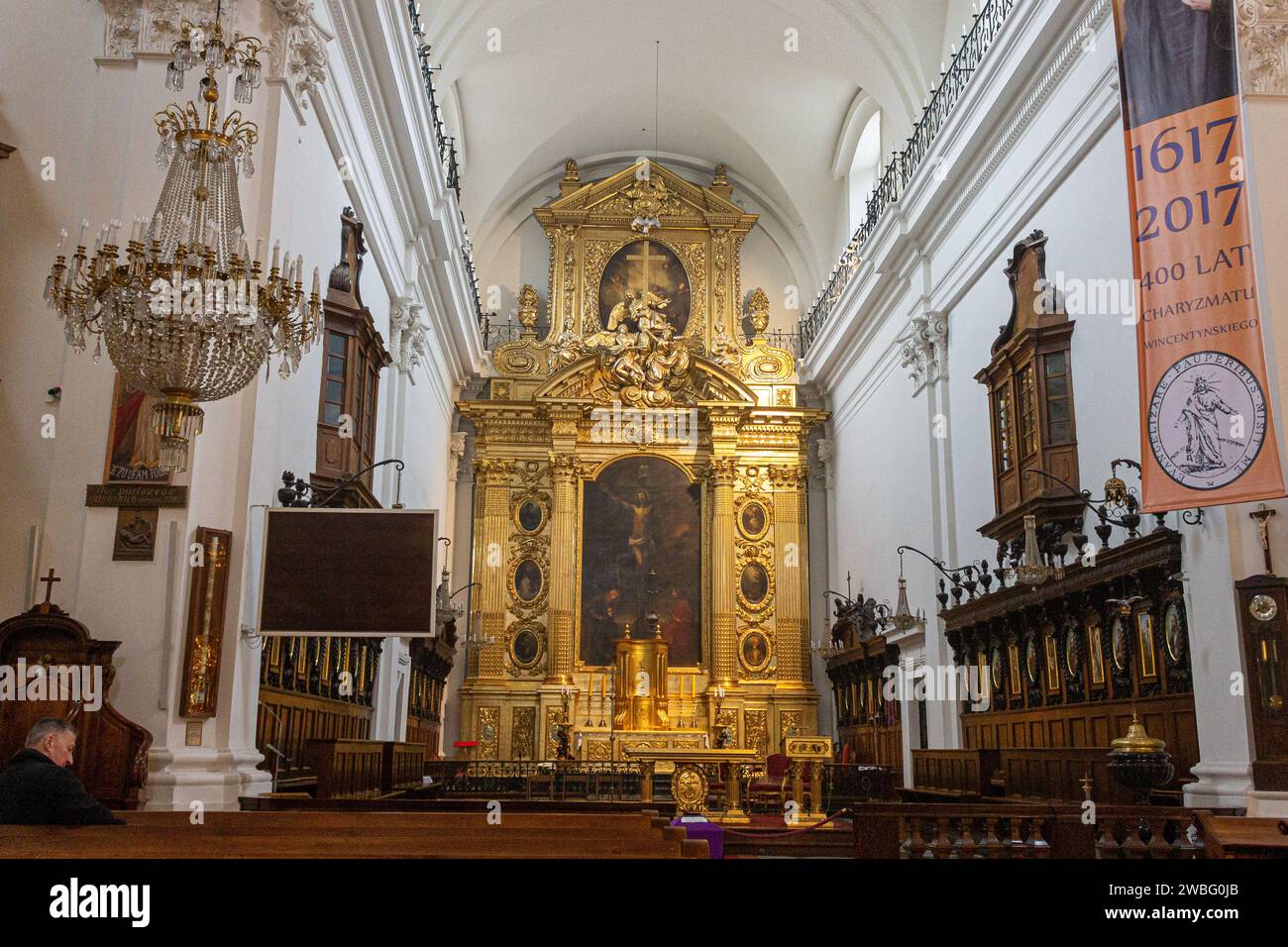 Warsaw, Poland. Inside the Church of the Holy Cross (Bazylika Swietego ...