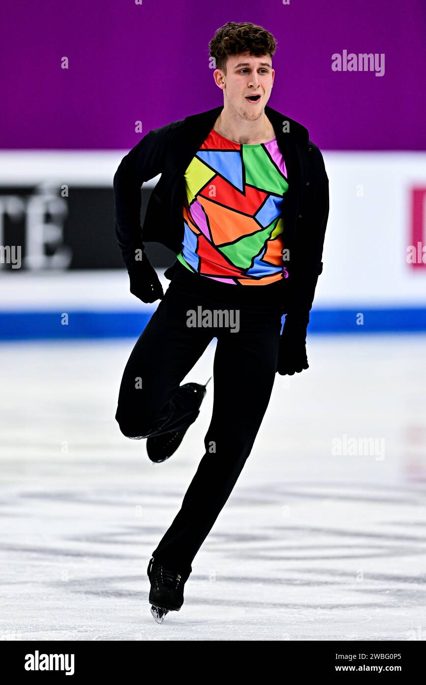 Lukas BRITSCHGI (SUI), during Men Short Program, at the ISU European Figure Skating ...