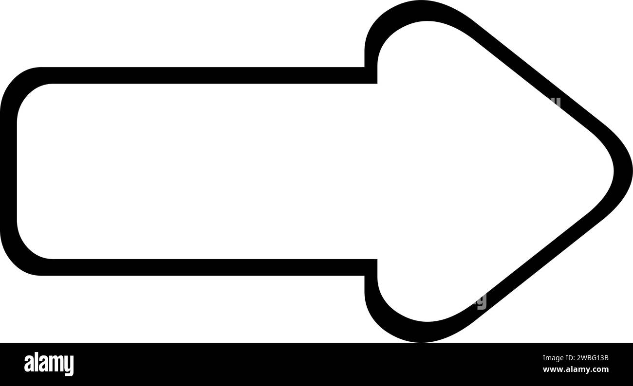 vector drawing illustration arrow icon indicating right direction ...