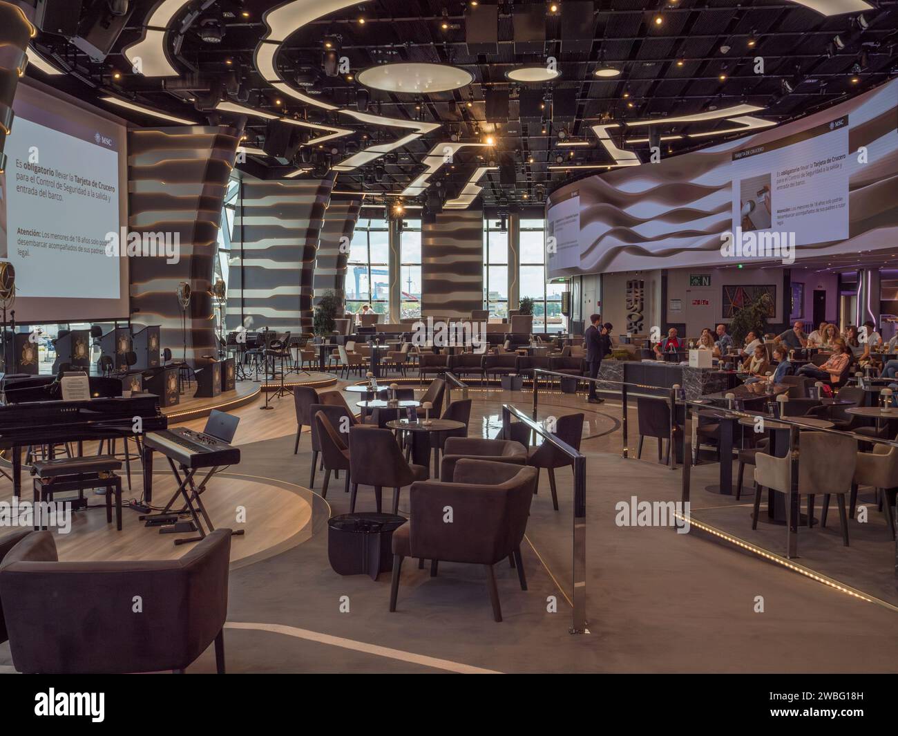 The Carousel Lounge on the MSC Euribia sailing in Northern Europe (July ...