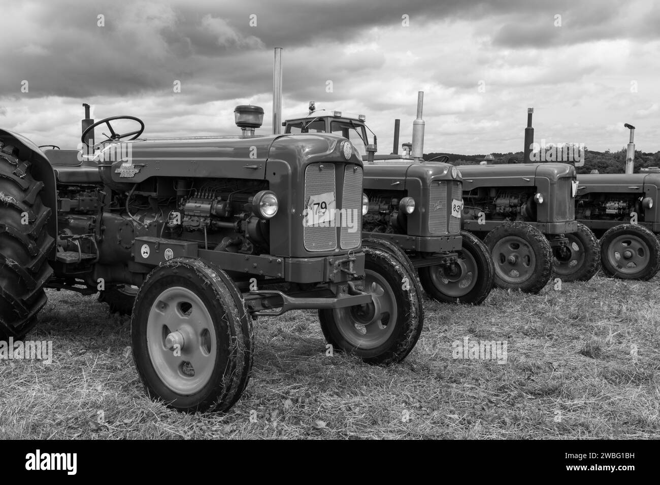 Vintage fordson major industrial tractor Black and White Stock Photos ...