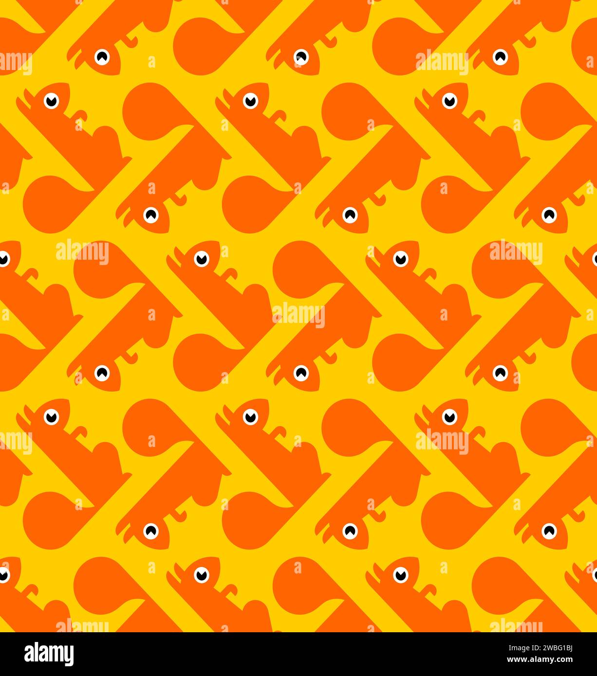 Squirrel pattern seamless. bun tree-dwelling rodent with a bushy tail ...