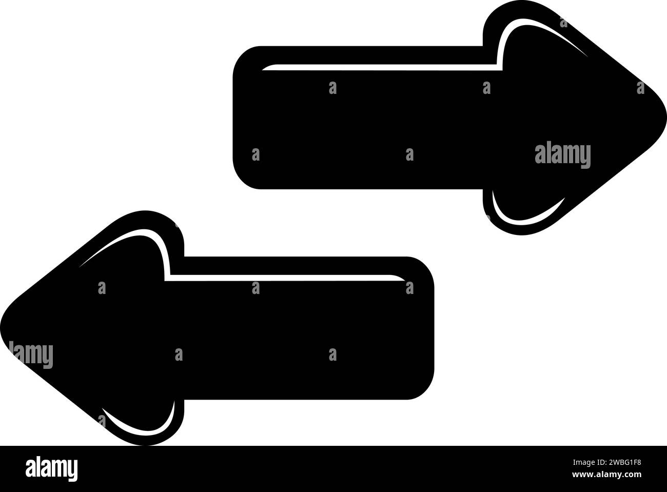 Two arrows left right Stock Vector Images - Alamy