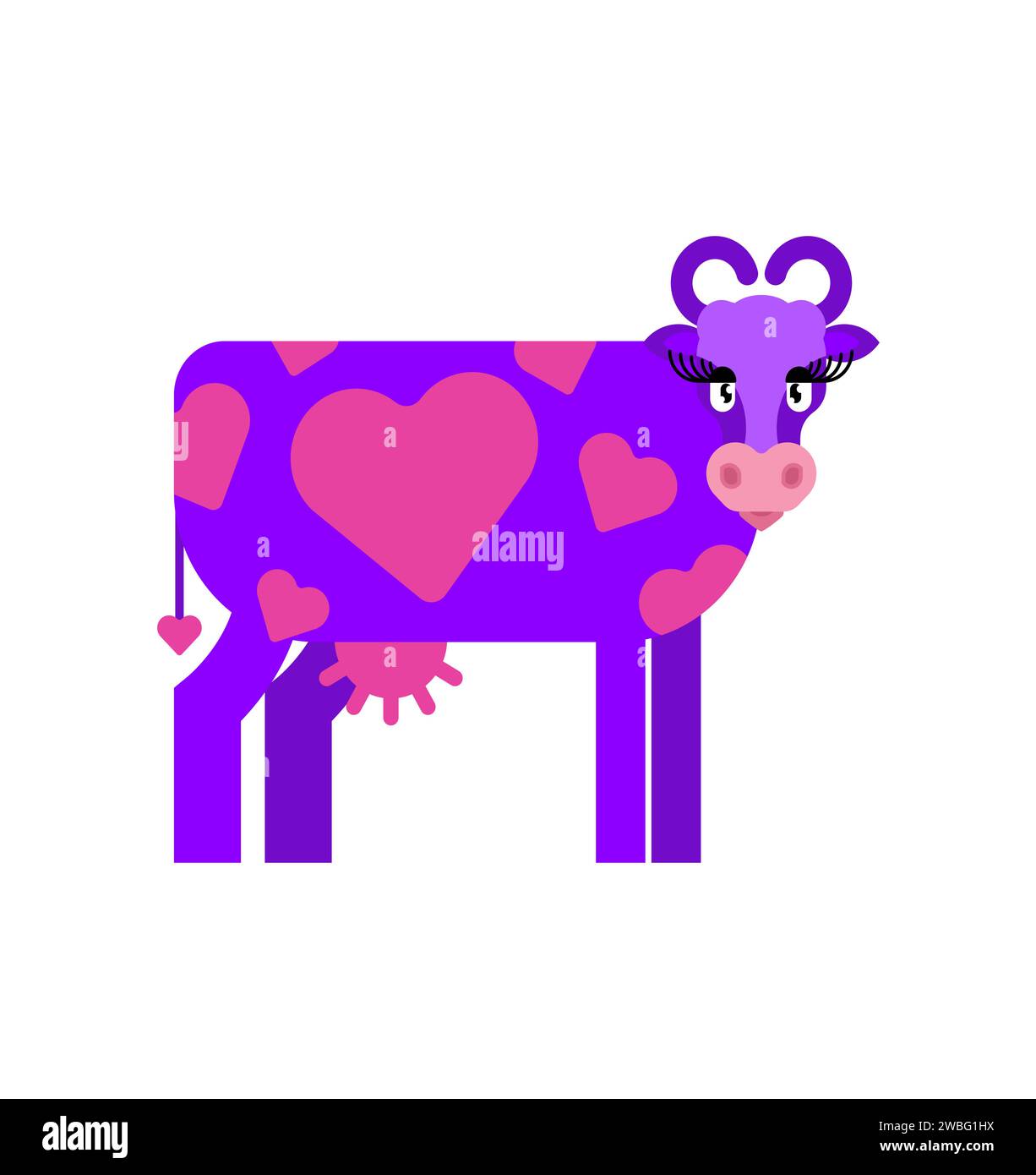 Love cow. A COW with hearts is a symbol of love and fidelity ...