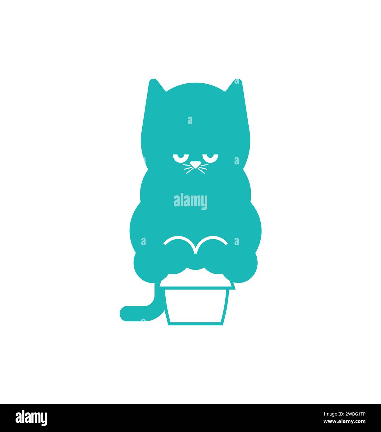 Cartoon mascot cat fat Cut Out Stock Images & Pictures - Alamy