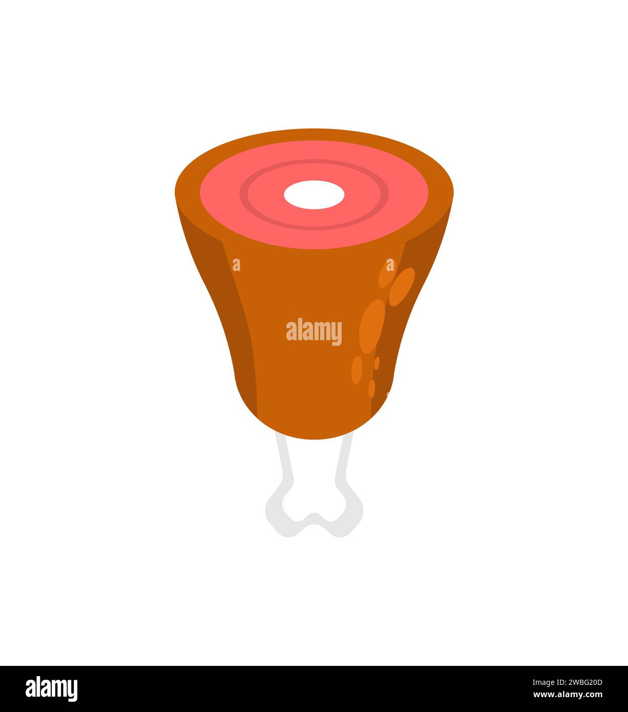 Ham isolated Meat on bone. Pork on bone Stock Vector Image & Art - Alamy