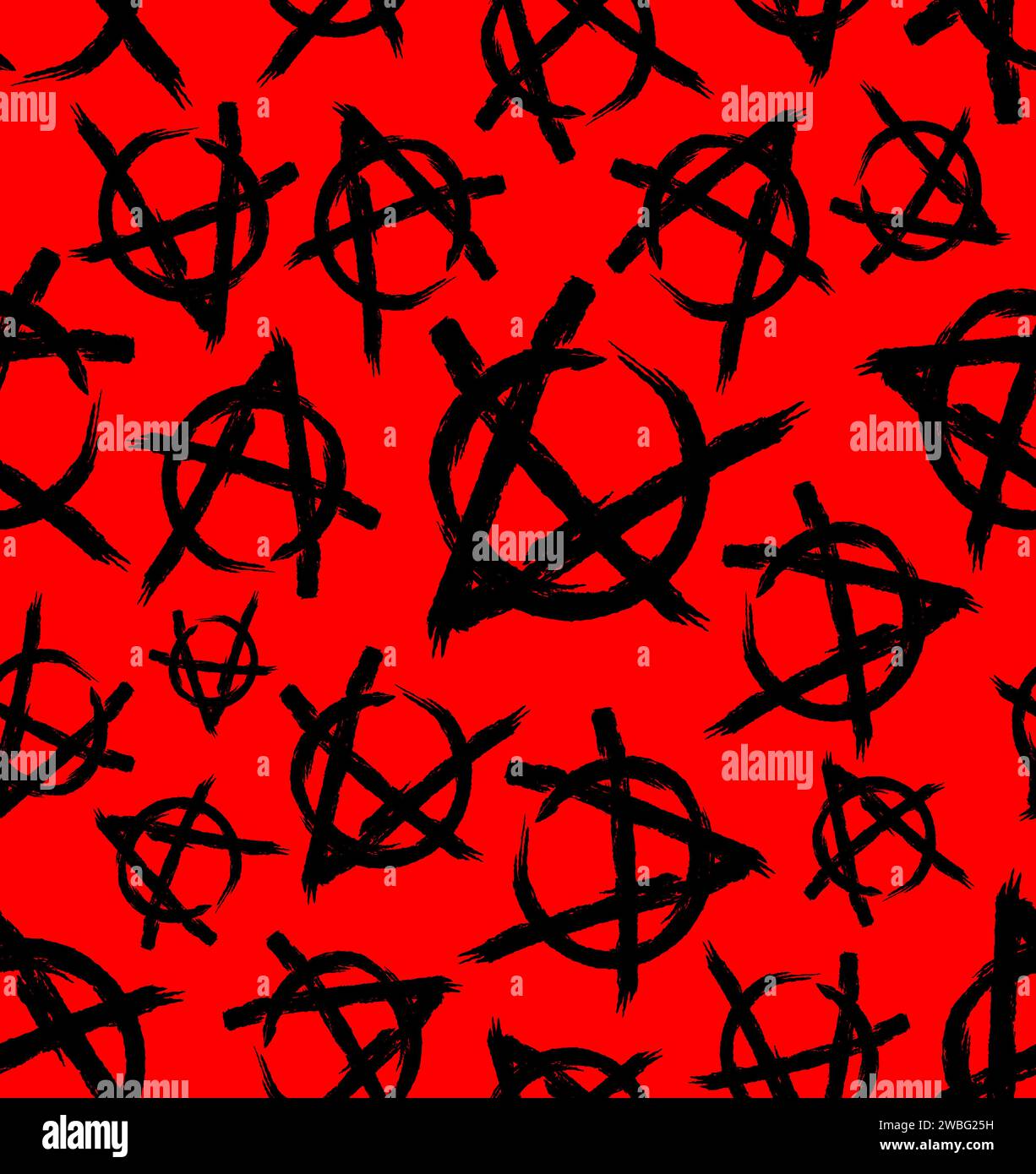 Anarchy sign pattern seamless. Punk symbol background Stock Vector ...