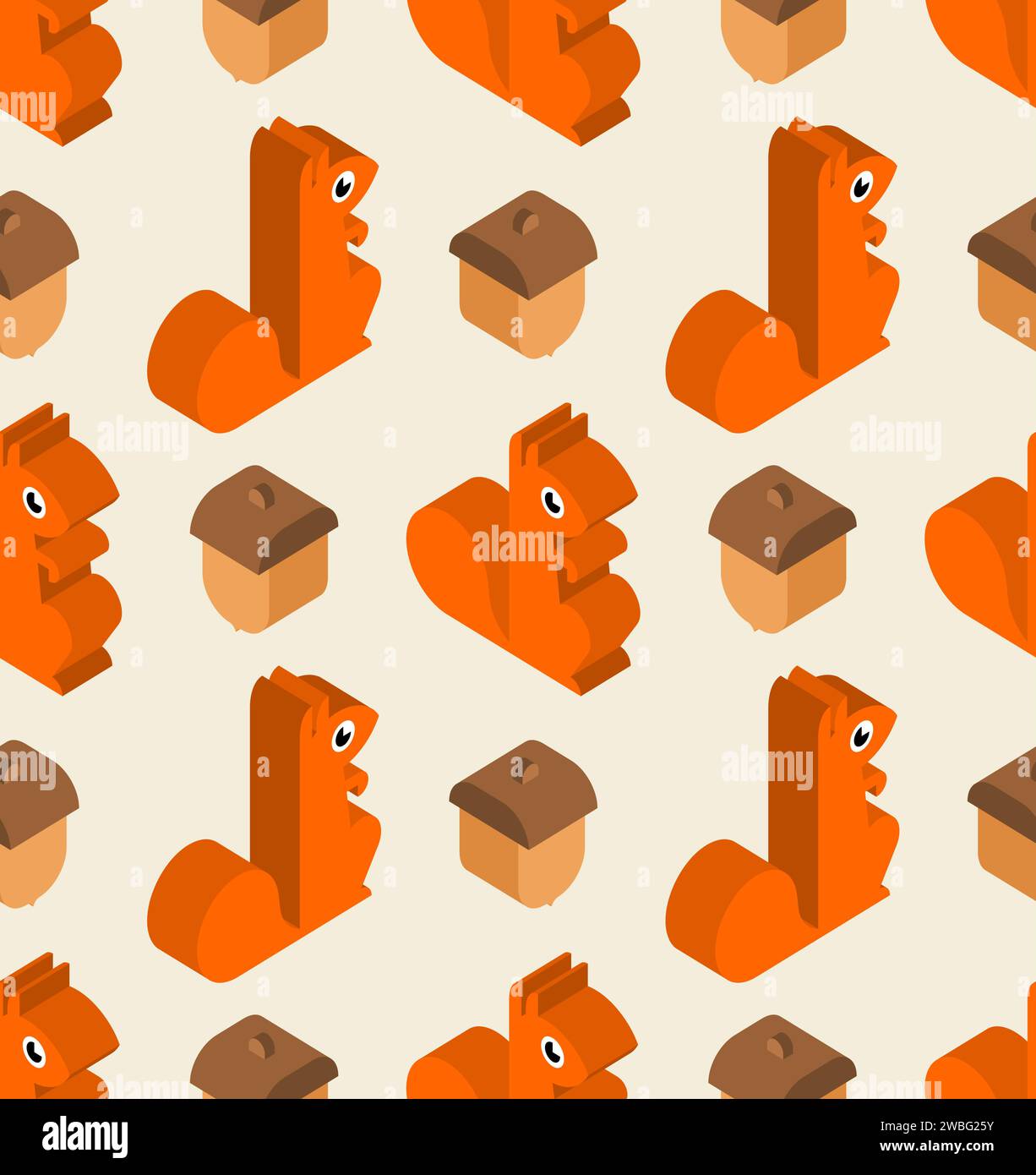 Squirrel pattern seamless. bun tree-dwelling rodent with a bushy tail ...