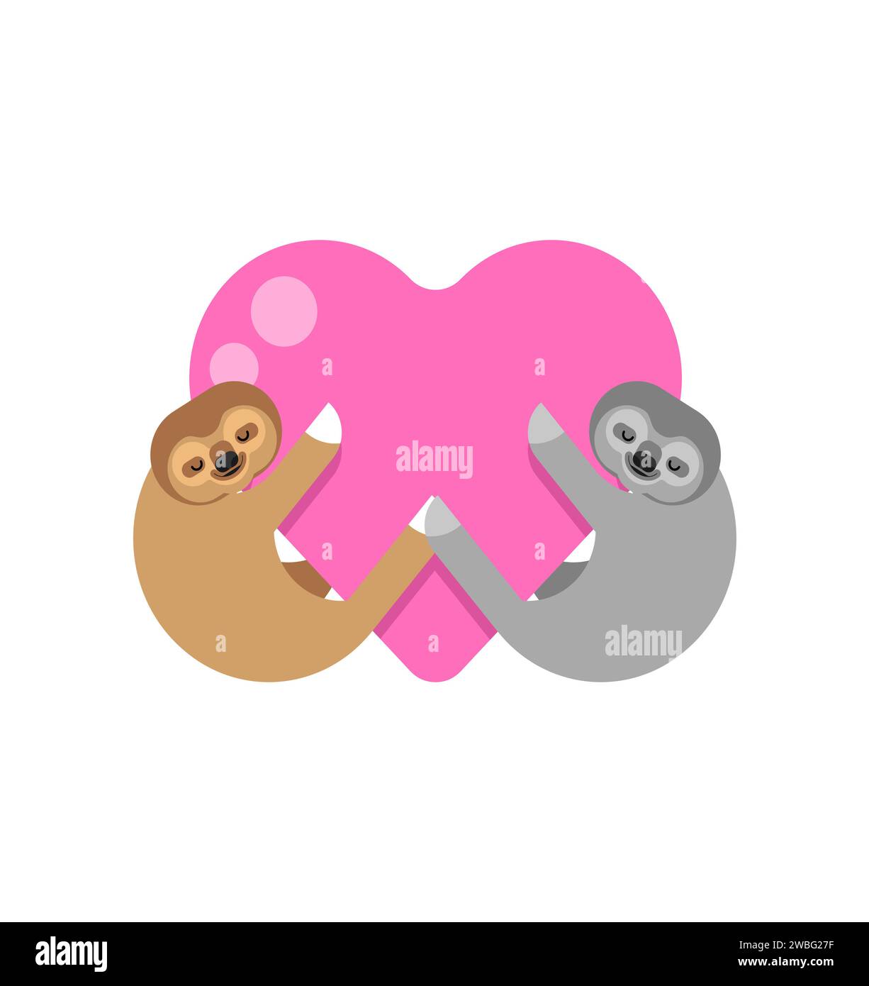 Cartoon illustration love word cute Cut Out Stock Images & Pictures - Alamy